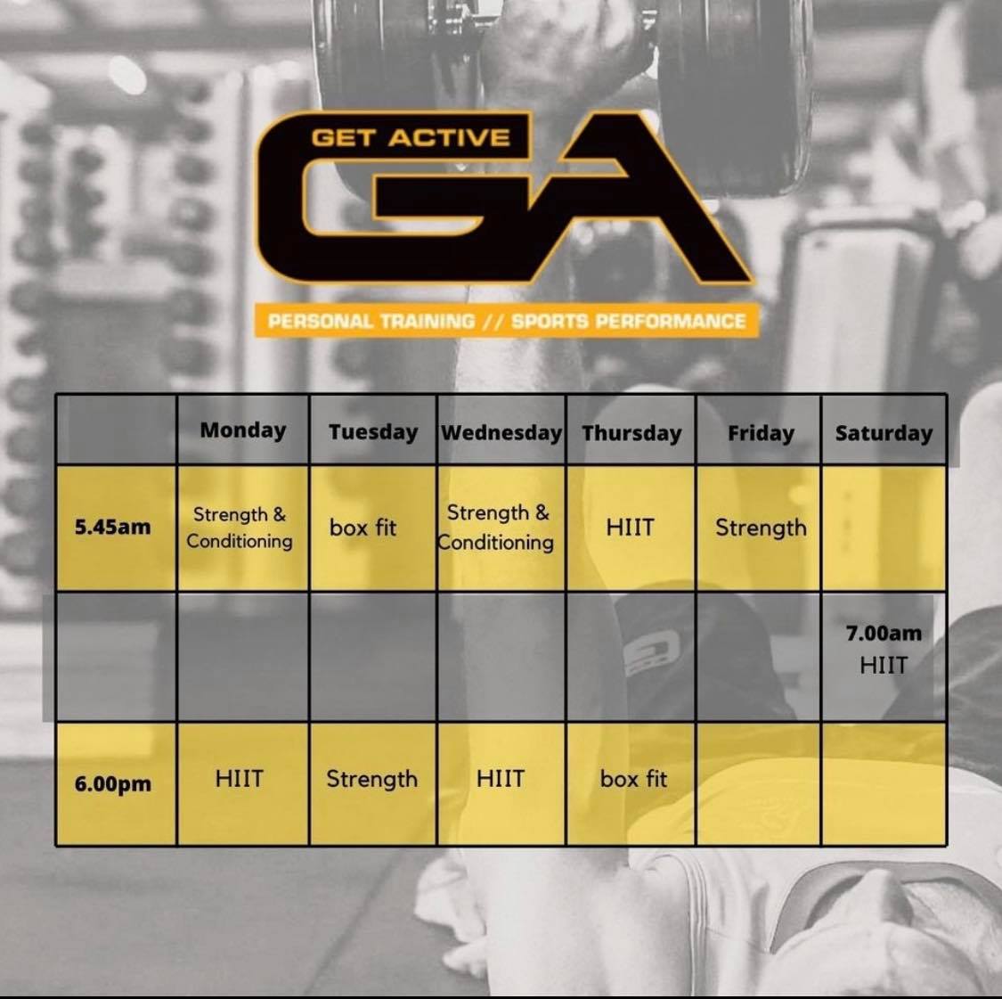 Group Classes - Get Active Personal Training